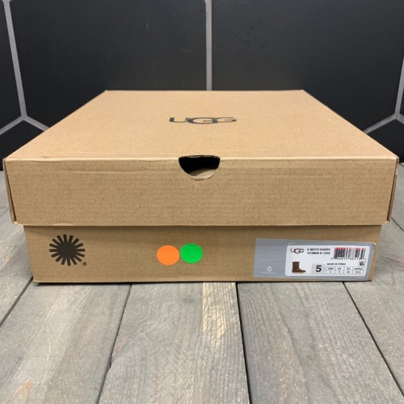 UGG | Shoes | New W Box Kids Ugg Moto Short Brown Boots | Poshmark